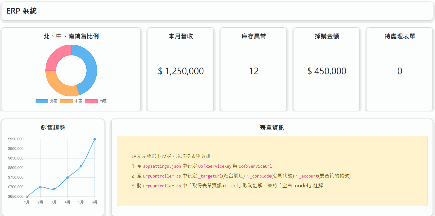 應用情境 - ERP 客製 UOF X 簽核箱 - U-Office Force X SDK 說明手冊